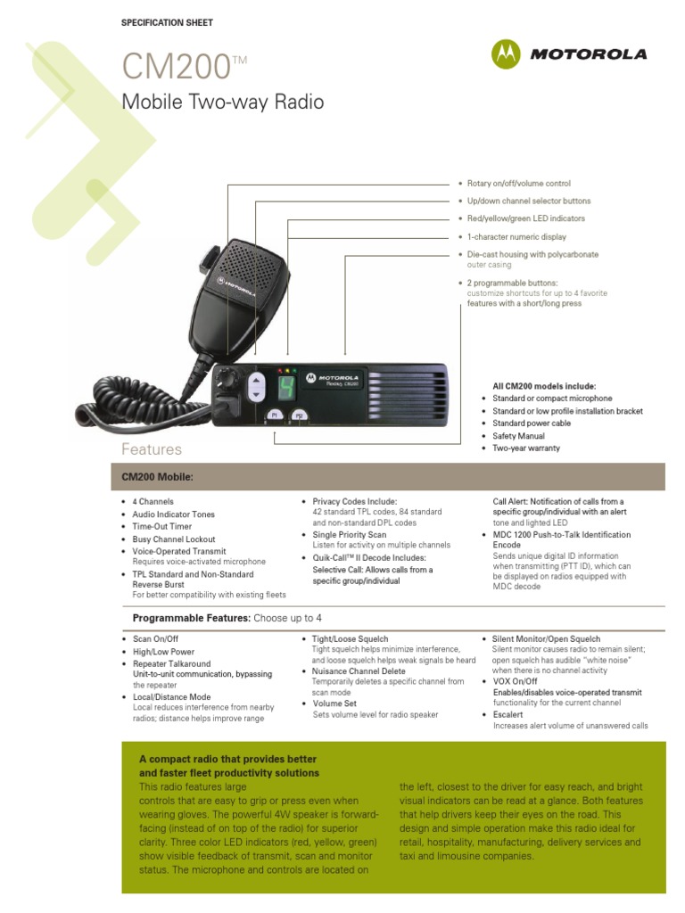CM200 Product Spec Sheet | PDF | Electrical Engineering | Very High ...