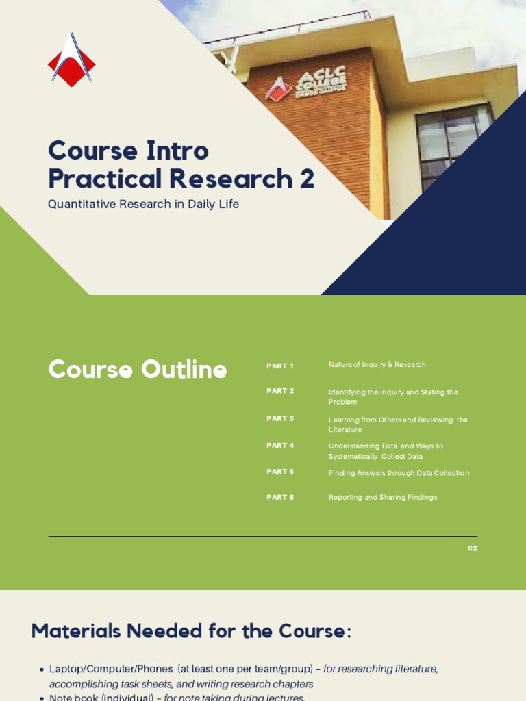 Course Intro Practical Research 2 | PDF | Learning | Communication