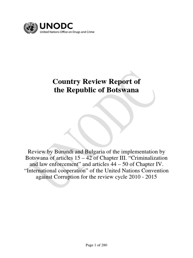 2014 10 08 Botswana Final Country Report | PDF | Extradition | Crime ...