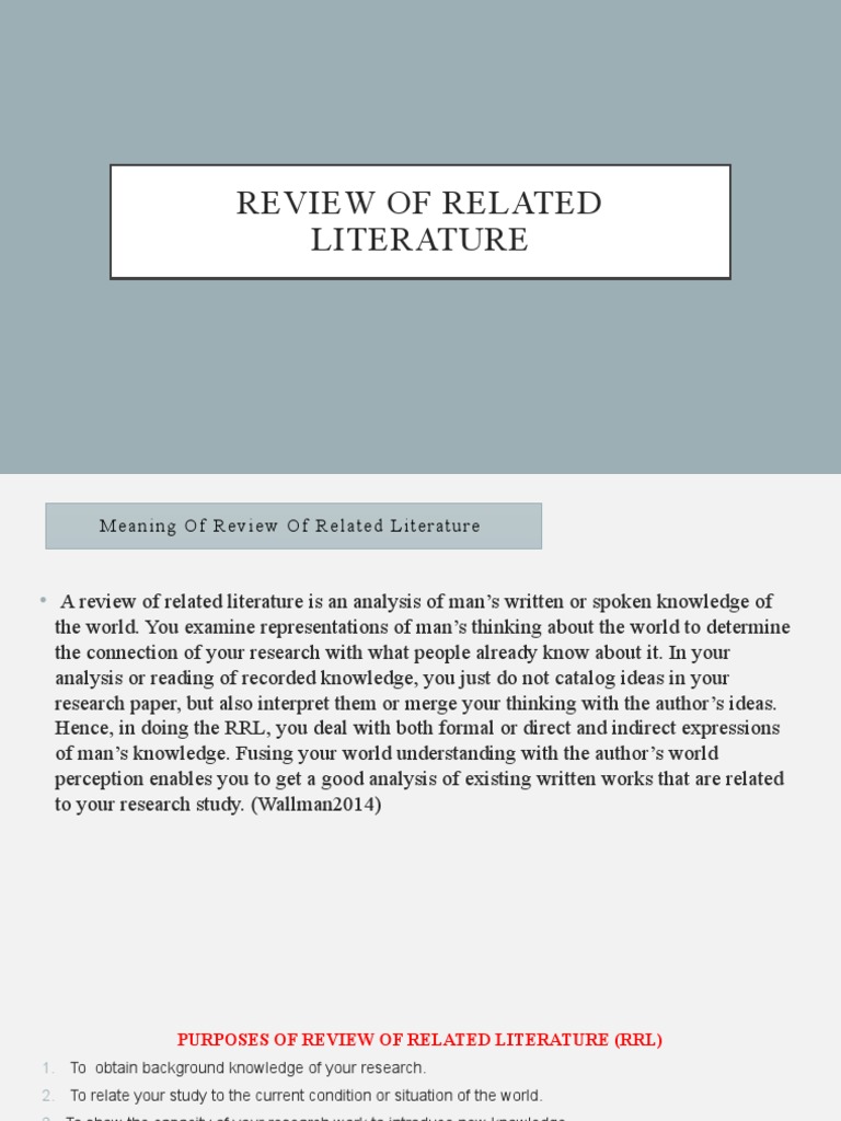 Review of Related Literature | PDF | Systematic Review | Knowledge