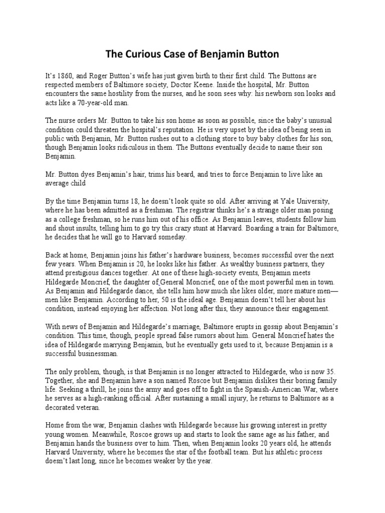 The Curious Case of Benjamin Button | PDF