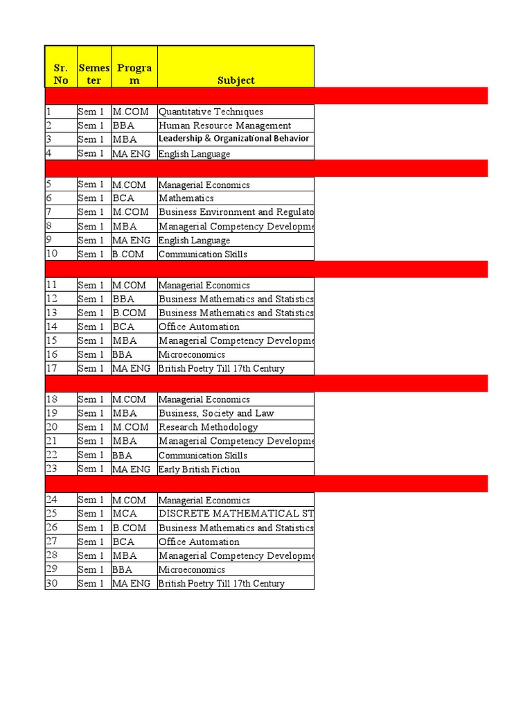 Course Schedules and Online Classroom Links for Various Programs in the ...