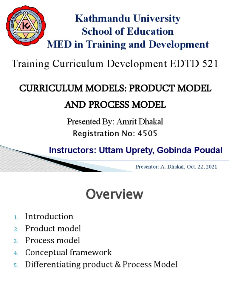 Curriculum Models Product Model and Process Model | PDF | Curriculum ...