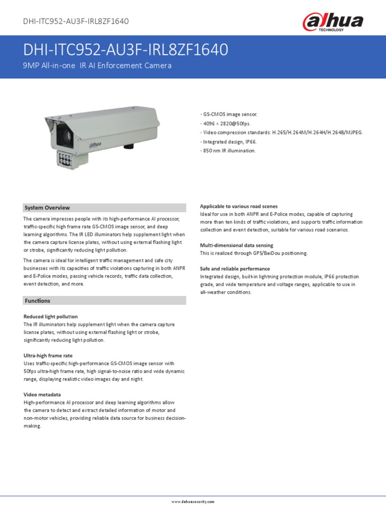 Dhi Itc952 Au3f Irl8zf1640 Datasheet 20201211 | PDF | Truck | Camera