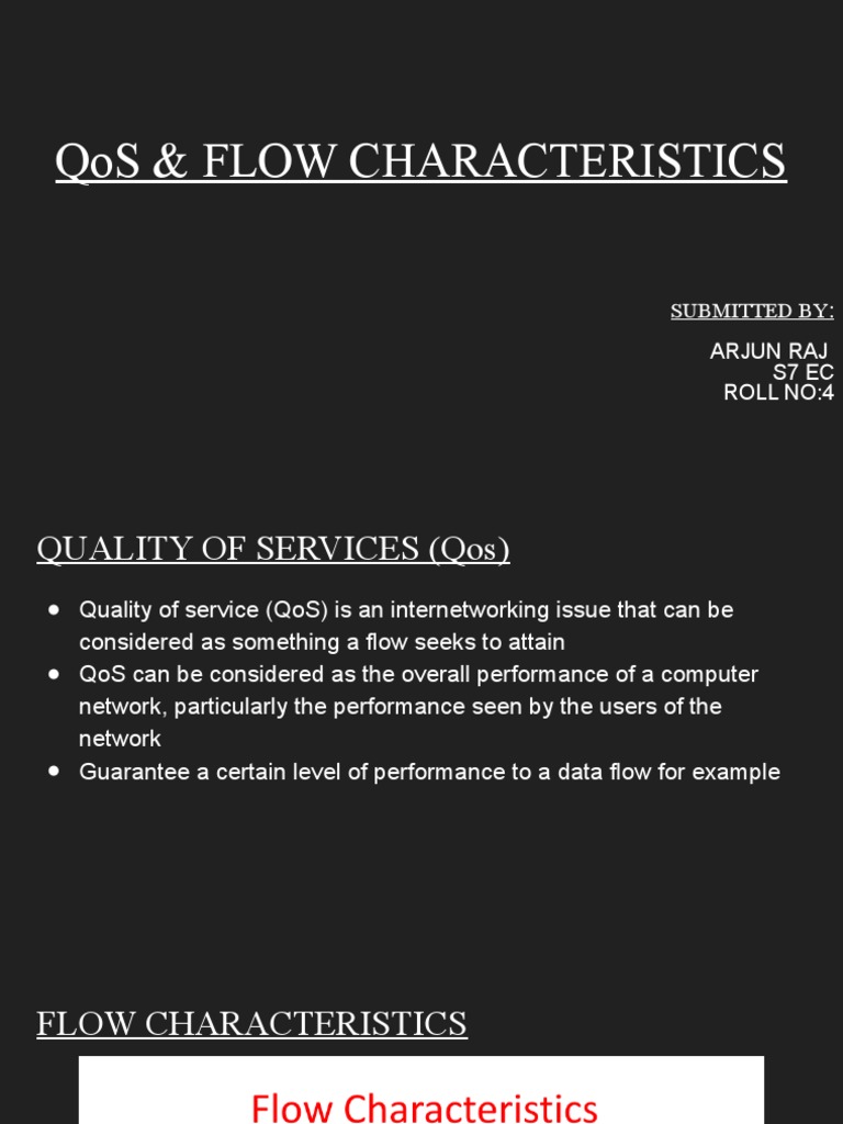 Qos &flow Characteristics | PDF | Quality Of Service | Scheduling ...