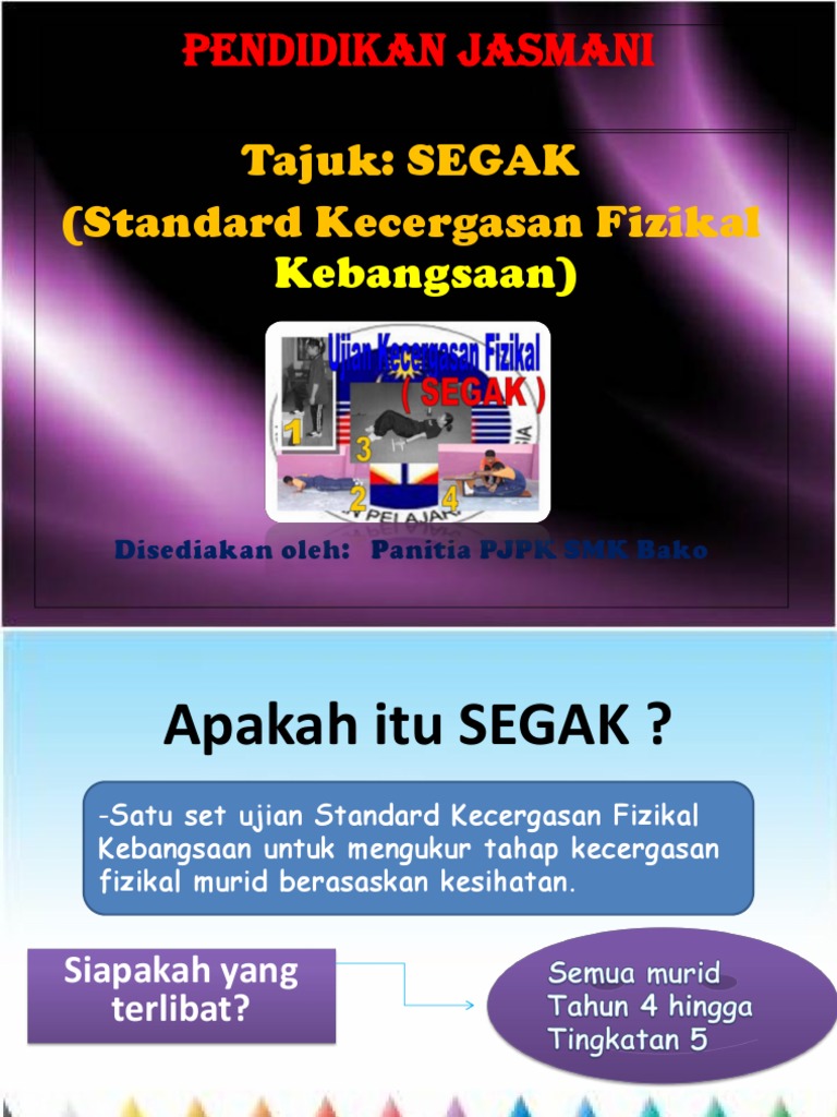 Ujian SEGAK: Standard Kecergasan Fizikal | PDF
