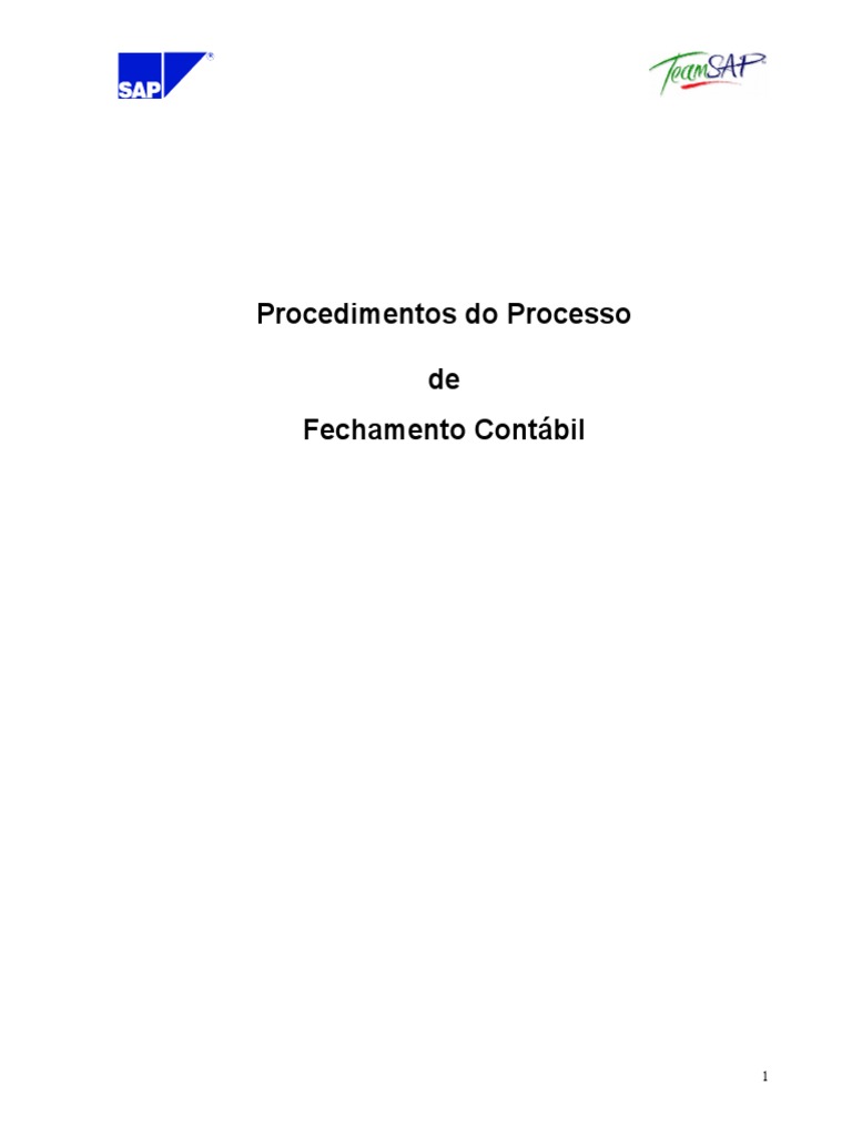Procedimentos para o Fechamento Contábil Mensal | PDF | Contabilidade ...