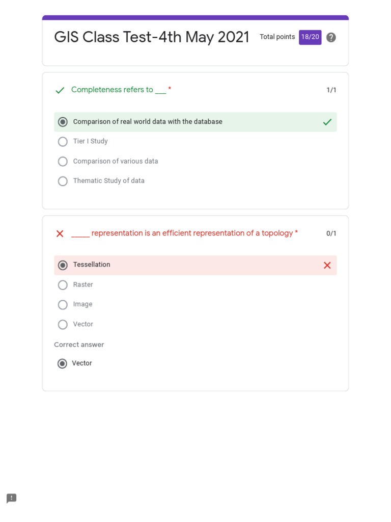 GIS Class Test-4th May 2021 | PDF | Geographic Information System ...