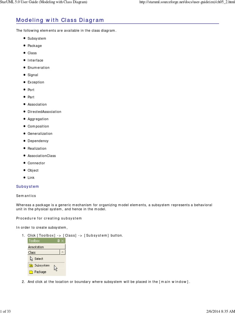Modeling With Class Diagram: Subsystem | PDF | Class (Computer ...