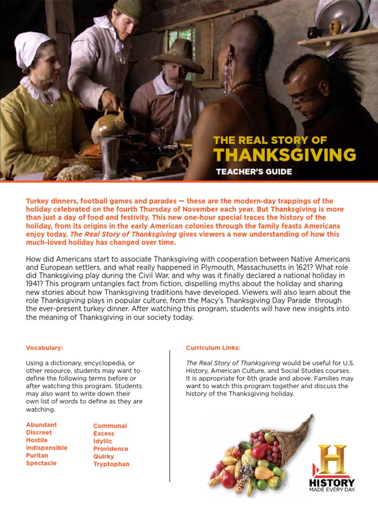 Thanksgiving: The Real Story of | Download Free PDF | Thanksgiving ...