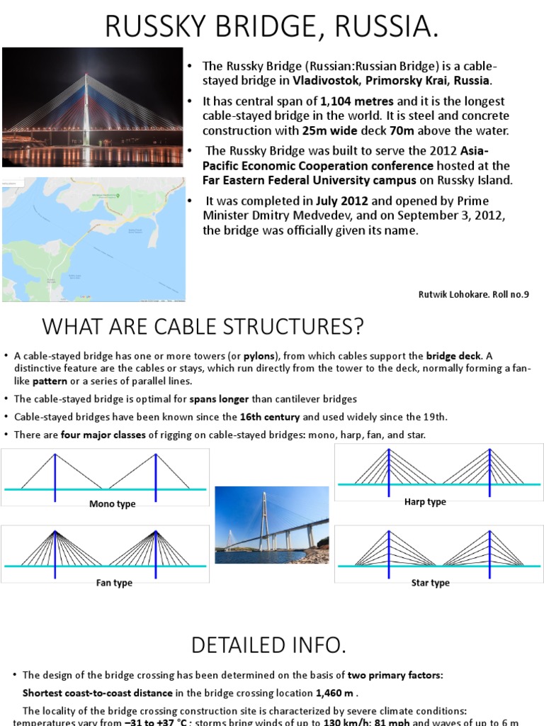Russky Bridge, Russia | PDF | Structural Engineering | Civil Engineering