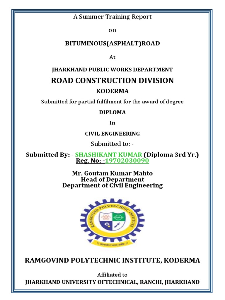 A Summer Training Report | PDF | Science & Mathematics