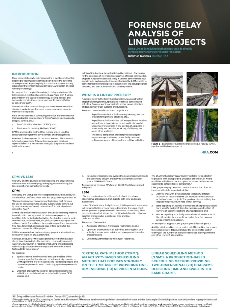 Forensic Delay Analysis of Linear Projects | PDF