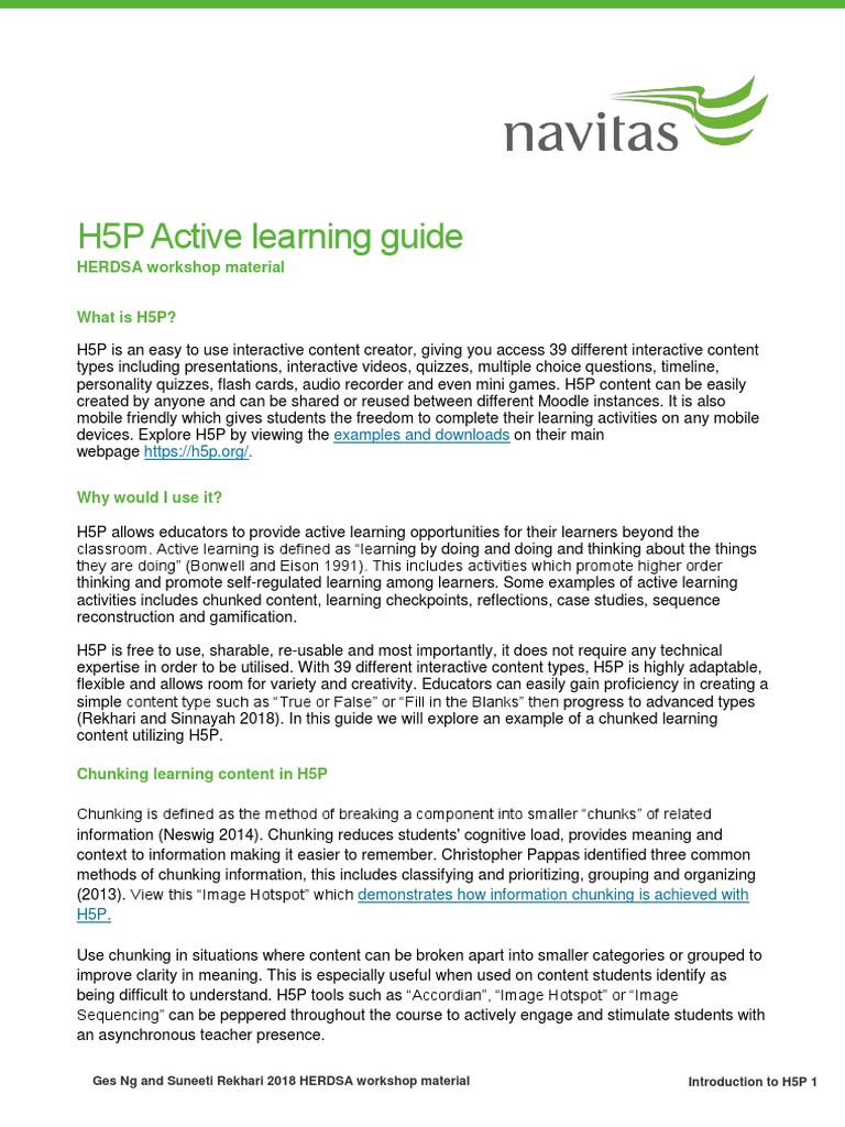 Understanding H5P Interactive Content | PDF | Learning ...