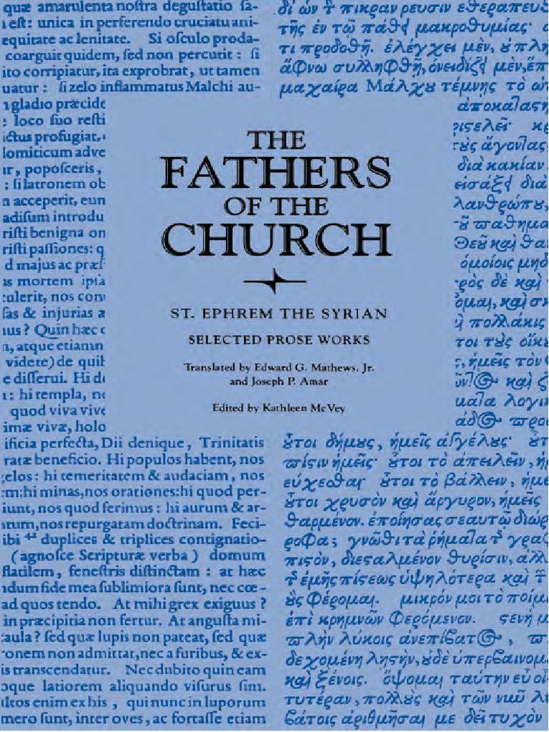 St. Ephrem The Syrian - Selected Prose Works | PDF | Bible Translations ...