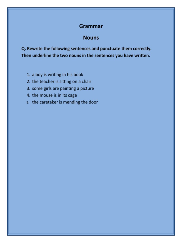 Nouns (Grammar Notebook) | PDF