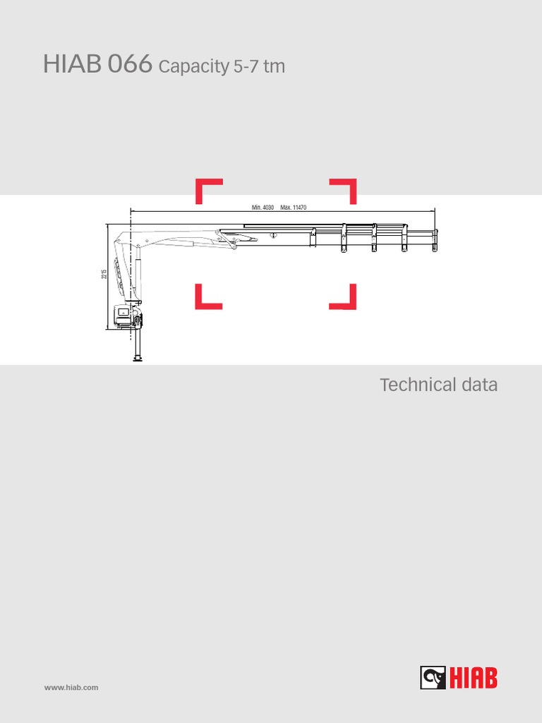 HIAB 066: Capacity 5-7 TM | PDF | Crane (Machine) | Weight