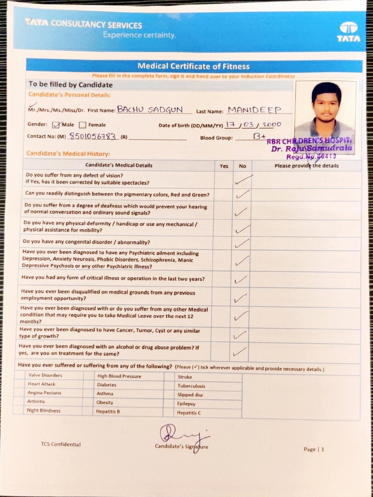 Health Certificate | PDF