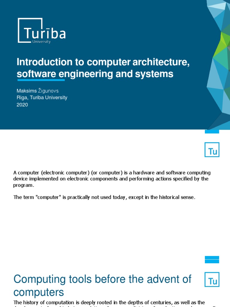Introduction to early computing tools and the creation of the first computers | PDF ...