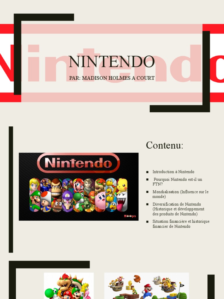 Nintendo: Histoire et Influence Mondiale | PDF | Nintendo | Entreprise ...