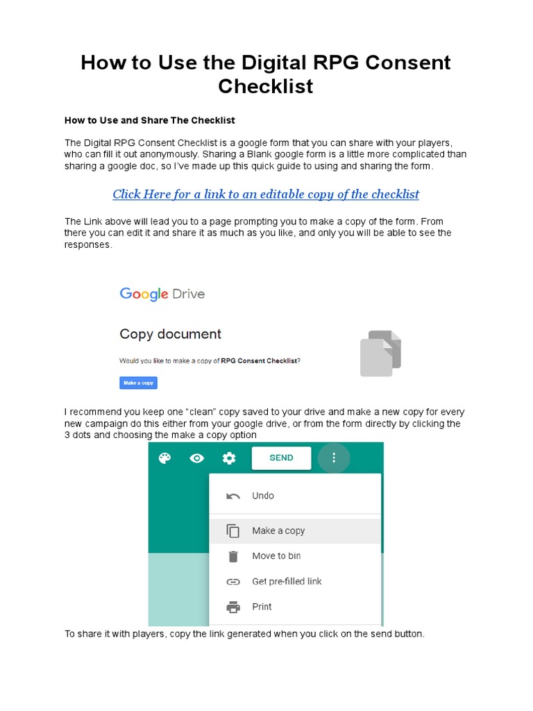 The Digital RPG Consent Checklist - Read Me | PDF | Business | Computers