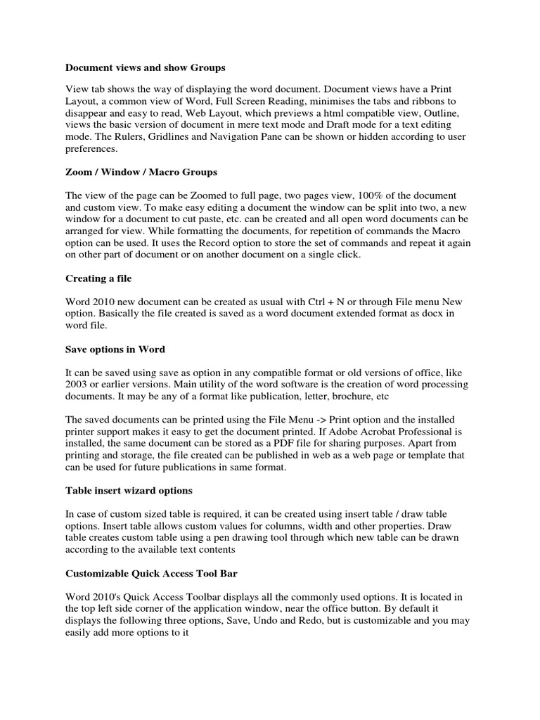 MS Word 3 | PDF | Microsoft Word | Computing