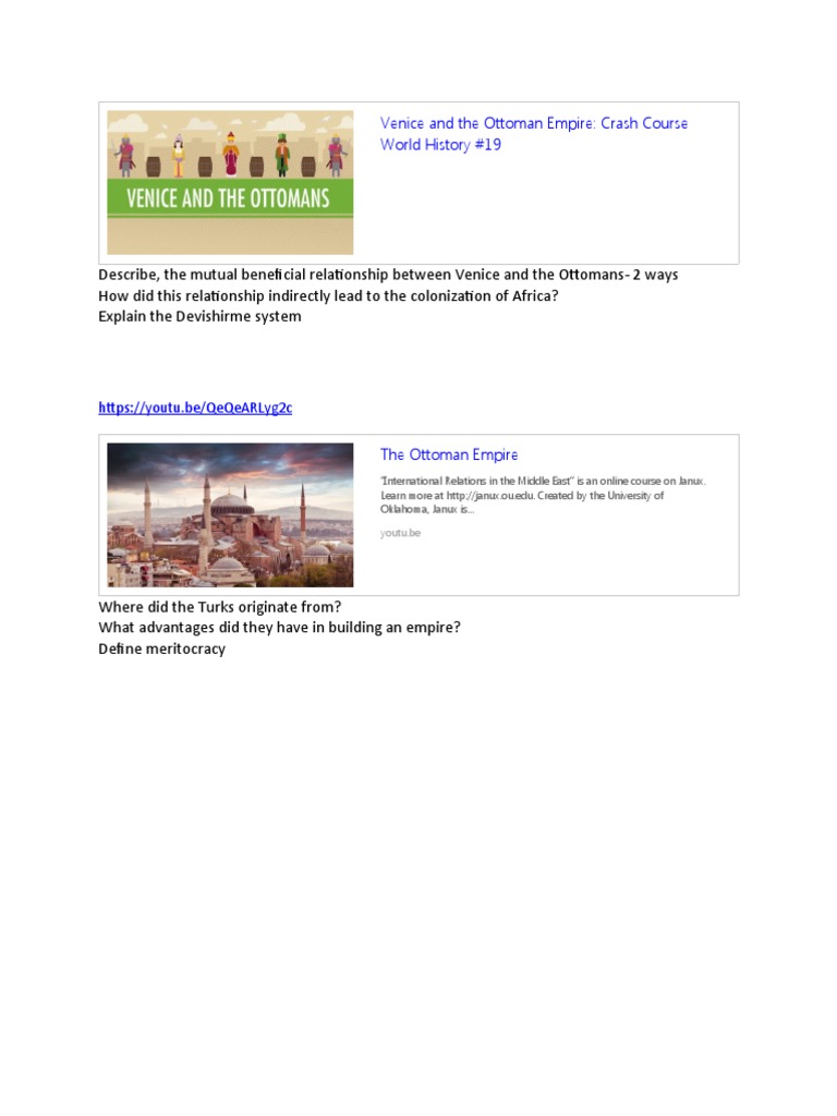 Venice and The Ottoman Empire | PDF