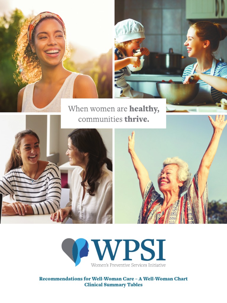 Recommendations For Well-Woman Care - A Well-Woman Chart Clinical ...