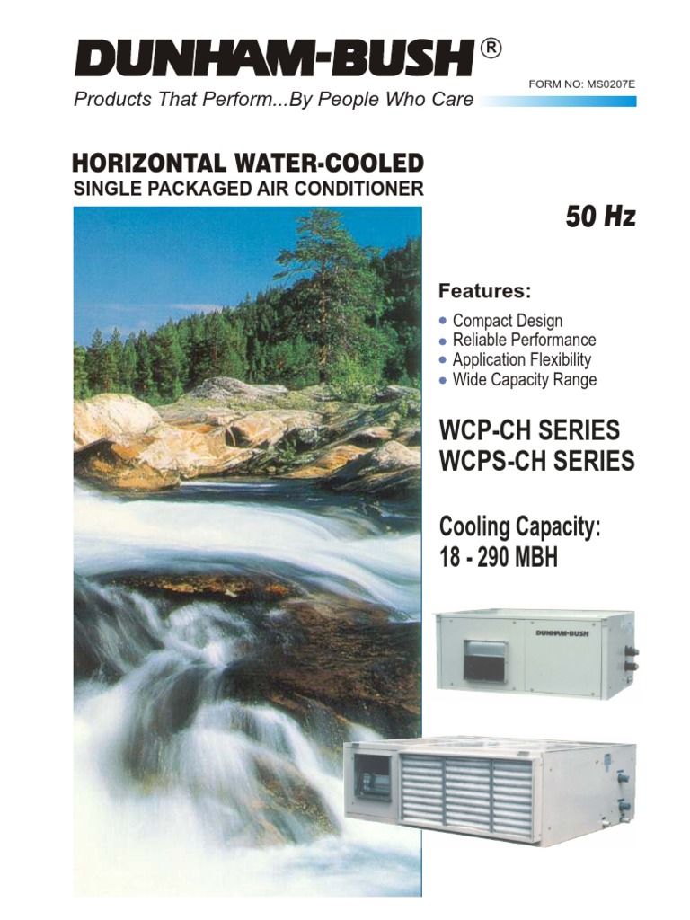 Dunham-Bush Water-Cooled AC Units | PDF | Hvac | Leak