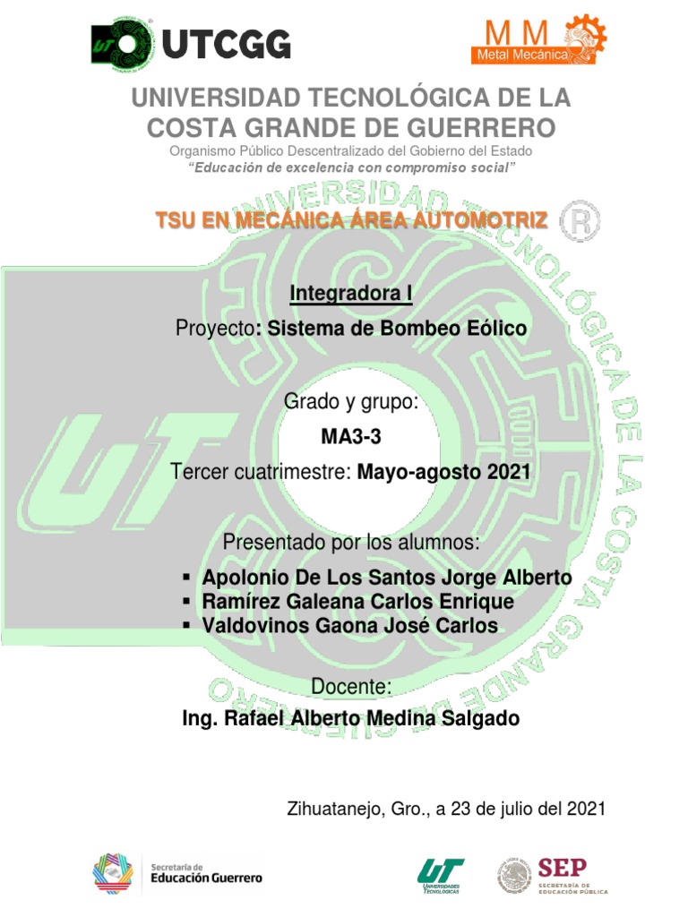 Proyecto Final Integradora I - Sistema de Bombeo Eólico - Apolonio ...