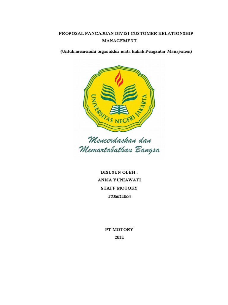 Proposal Divisi Customer Relationship Management | PDF