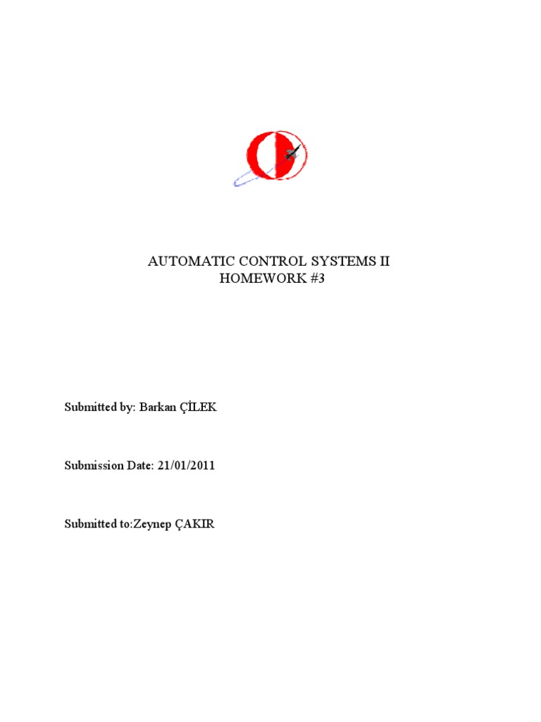 Automatic Control Systems Homework Pdf Control Theory Matrix