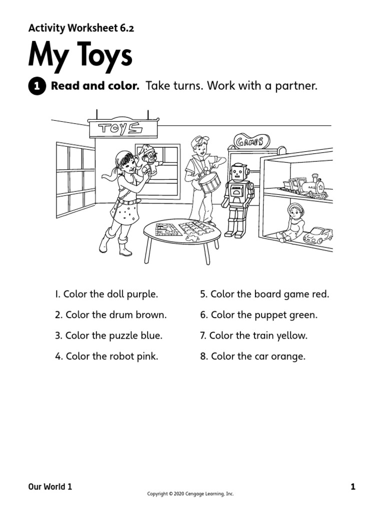 My Toys: Read and Color. Take Turns. Work With A Partner | PDF