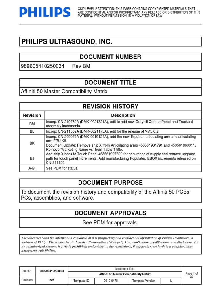 Philips Ultrasound, Inc.: Document Number | Download Free PDF ...