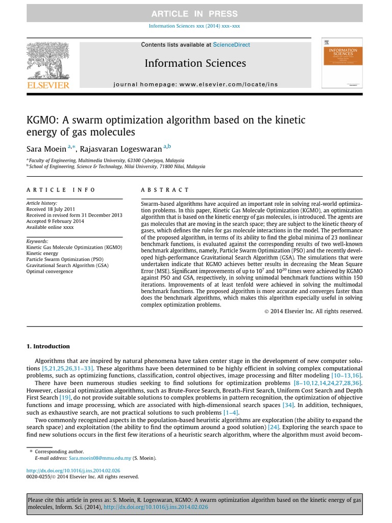 KGMO | PDF | Gases | Mathematical Optimization