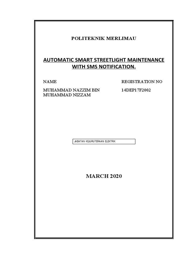 Fyp Project | PDF | Lighting | Sensor