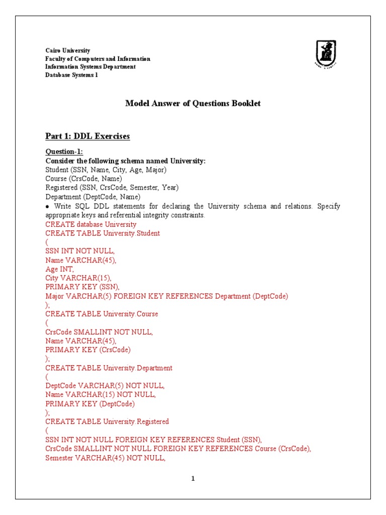 Model Answer of Questions Booklet: Question-1: Consider The Following ...