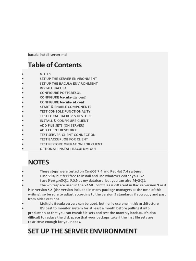 Bacula: Instructions and Configuration Files For Installing and Using Bacula, An Open Source ...