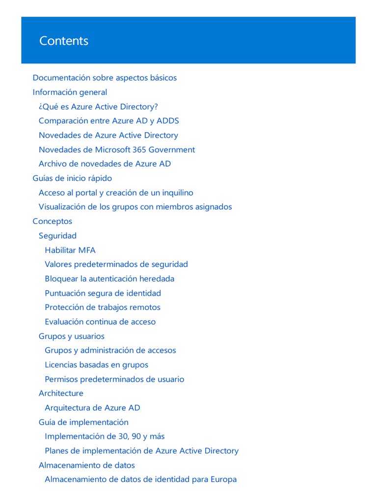 Azure Active Directory | PDF | Microsoft Azure | Directorio Activo
