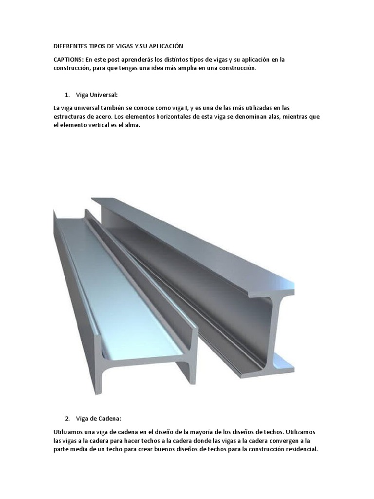 Diferentes Tipos de Vigas y Su Aplicación | PDF