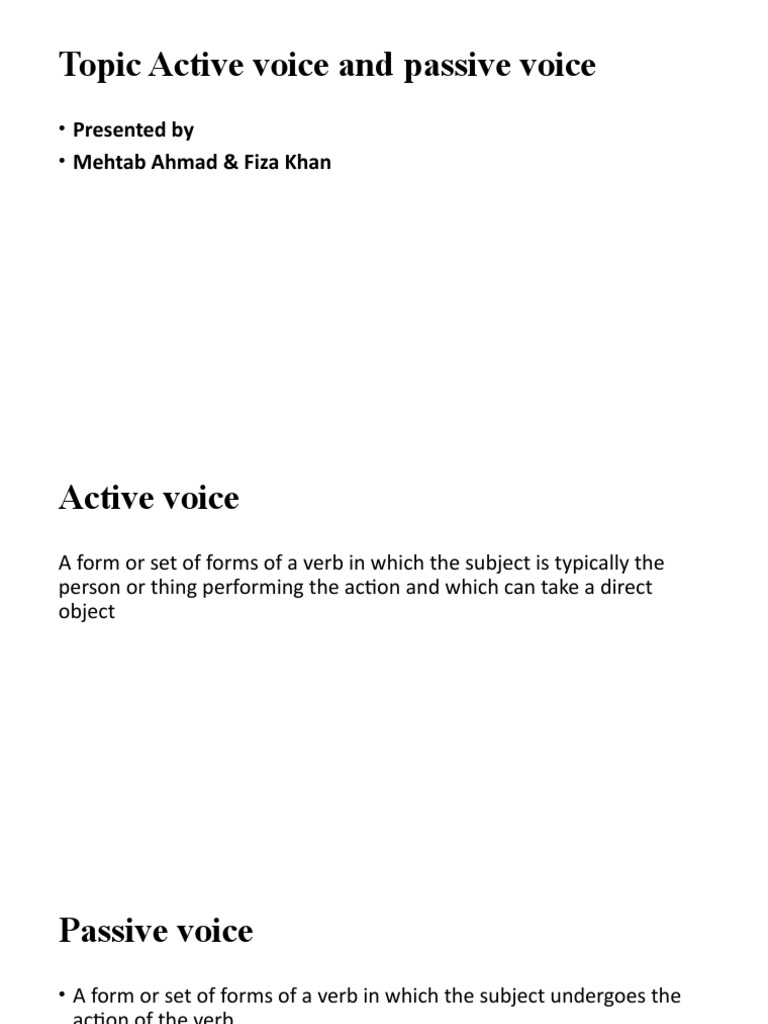 A Comprehensive Guide to Active and Passive Voice Rules: Formulas ...