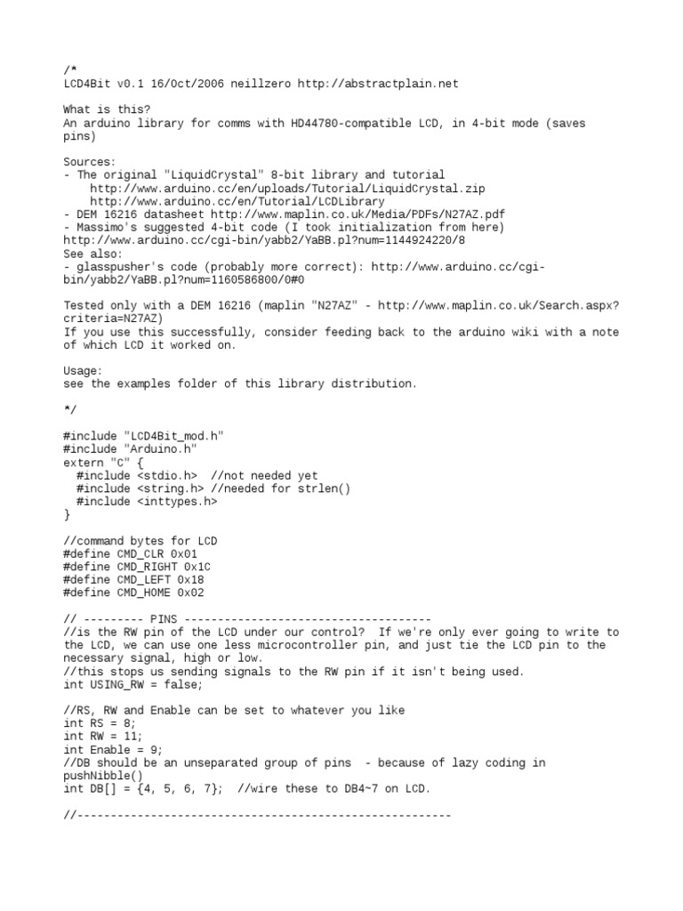 LCD4Bit Mod | PDF | Computer Architecture | Computer Engineering