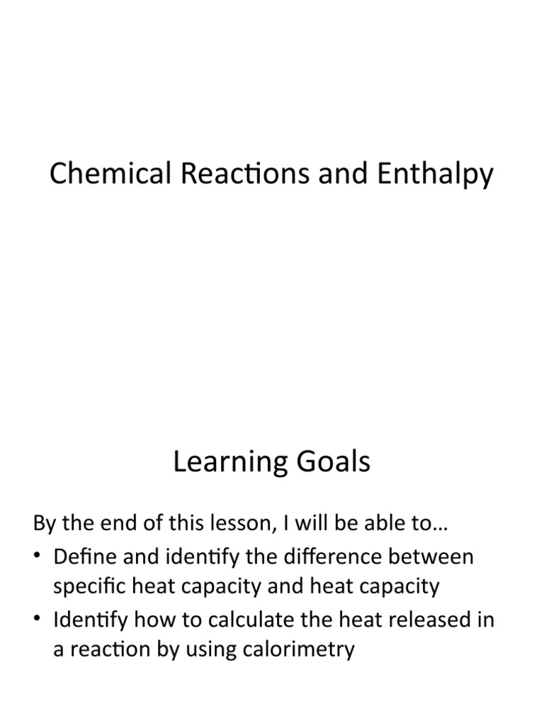 Chemistry Students' Enthalpy Guide | PDF | Heat | Enthalpy