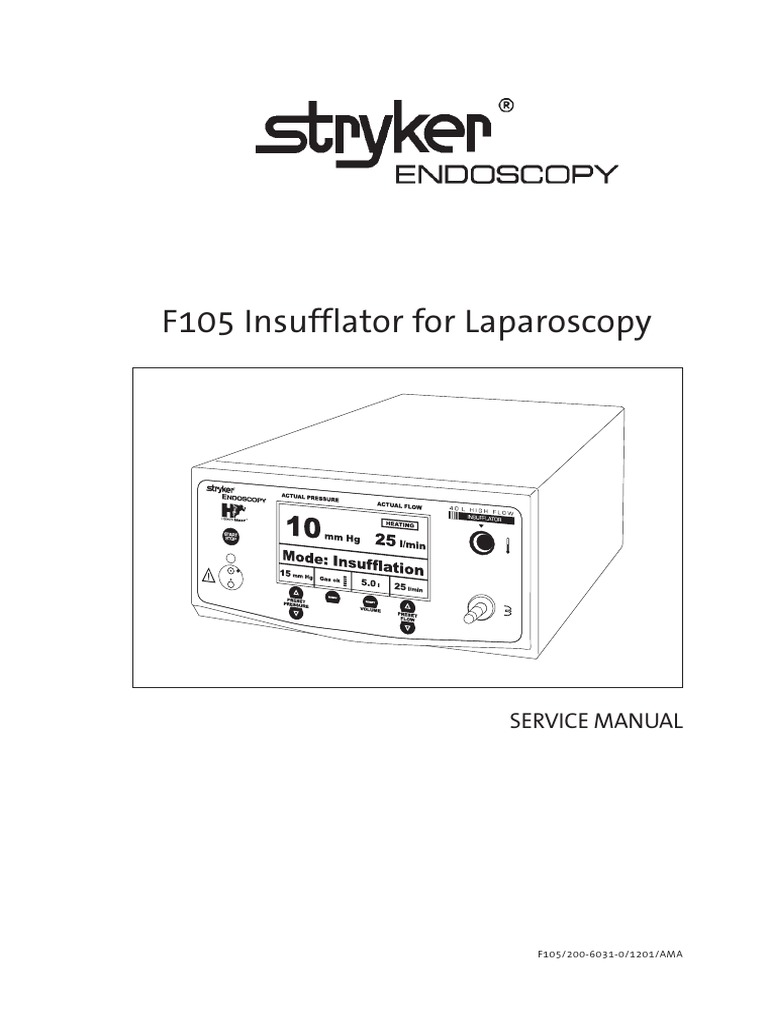 Stryker High Flow 40 Liter Insufflator L Service Manual | PDF ...