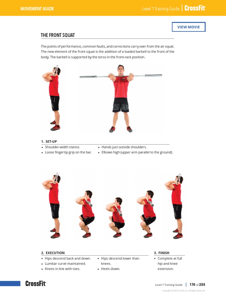 Front Squat - CrossFit Training Guide | PDF | Dance Science | Recreation