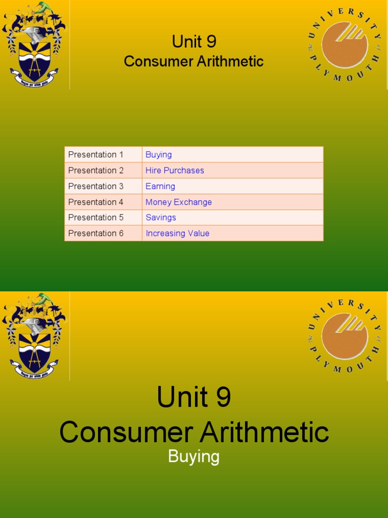 Unit 9: Consumer Arithmetic | PDF | Prices | Overtime