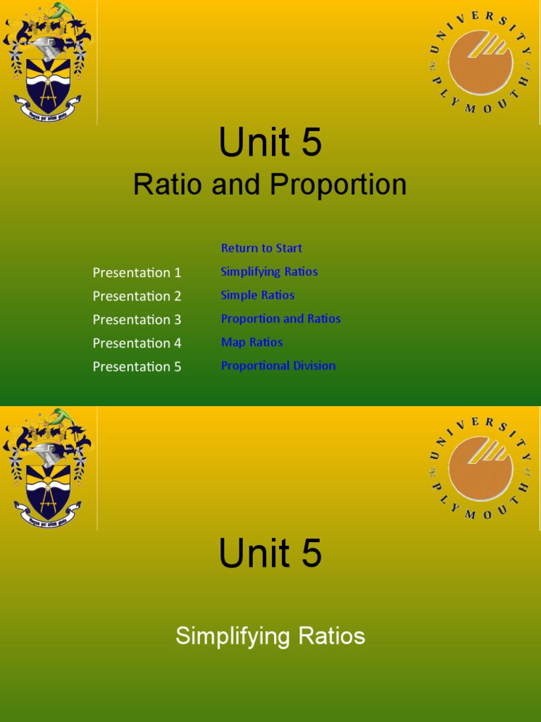 Unit 5: Ratio and Proportion | PDF | Ratio | Juice
