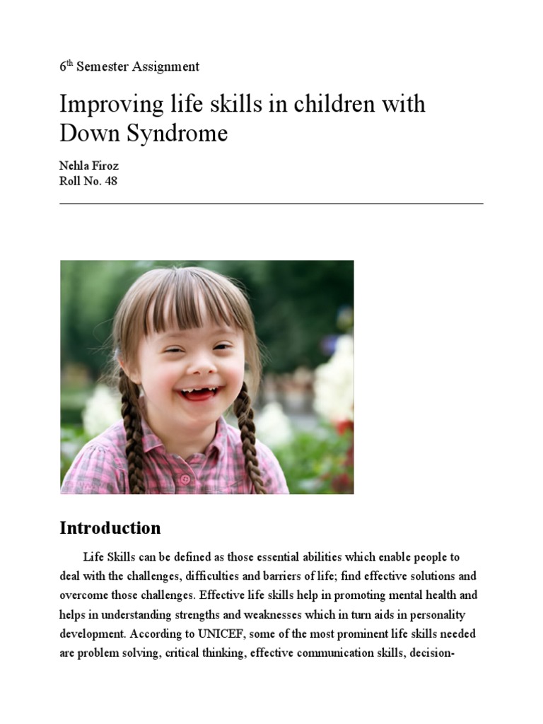 Enhancing Life Skills in Down Syndrome | PDF | Down Syndrome | Life Skills