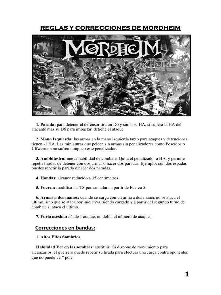 Mordheim 1.1 | PDF | Duendes | Demonios
