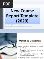 Using The Template For A Course Report-English | PDF | Course ...